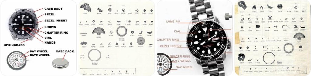 Seiko Watch Parts & Diagram | EyeOnWatch.com